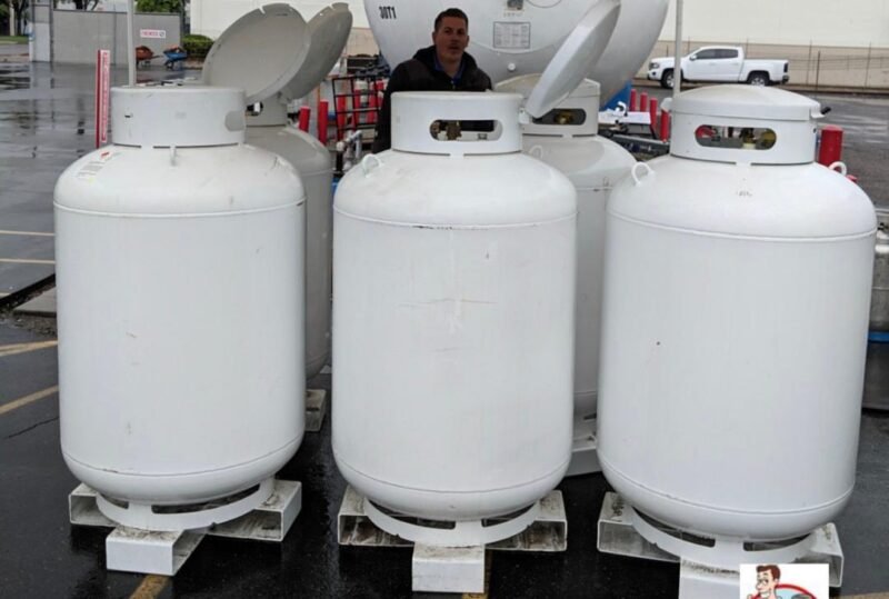 120 Gallon Vertical Propane Tank - ASME - Daily propane Tanks